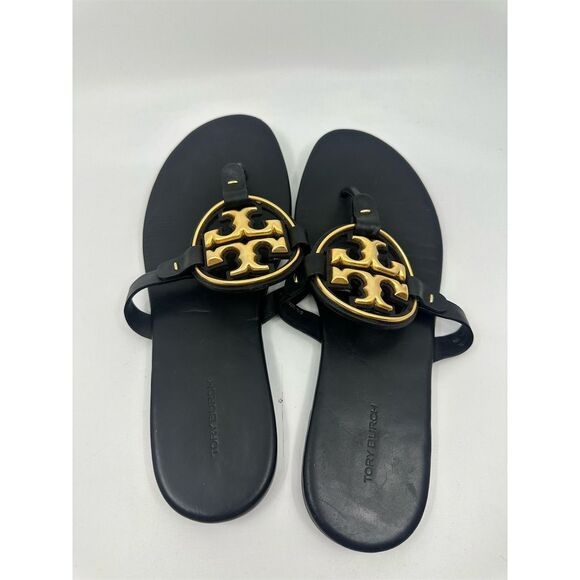 Tory Burch | Shoes | Tory Burch Womens Black Miller Sandals With Gold ...